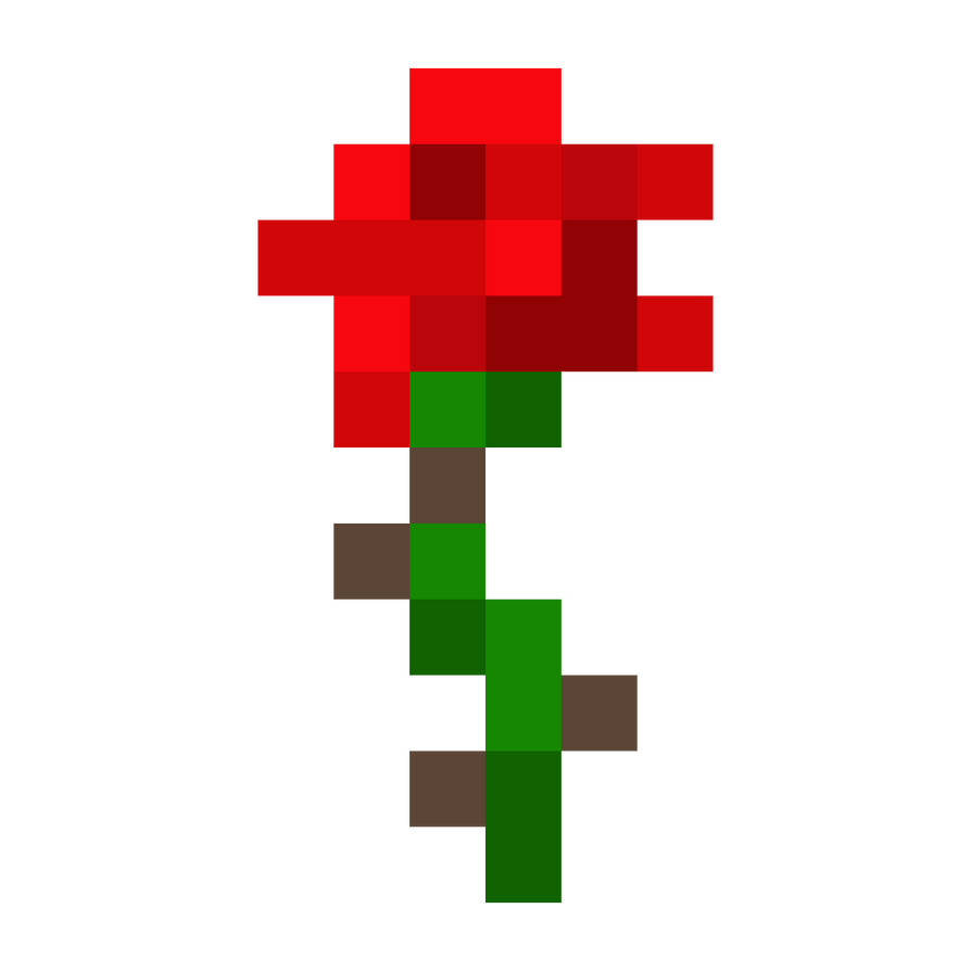 Minecraft Rose by Fluffgar on DeviantArt