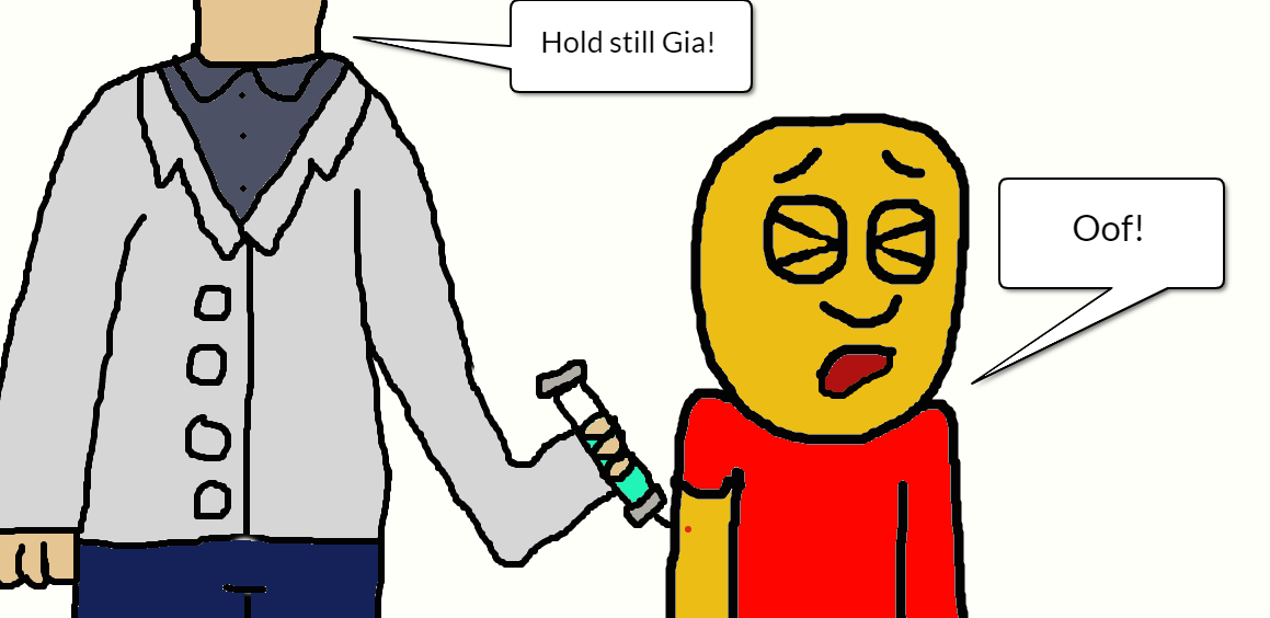 Gia gets a flu shot by CoconutSamsonadzes on DeviantArt