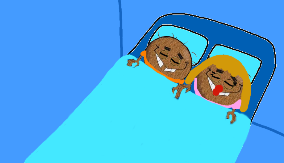 Coconut Fred sleeps in bed with his mom. by CoconutSamsonadzes on ...