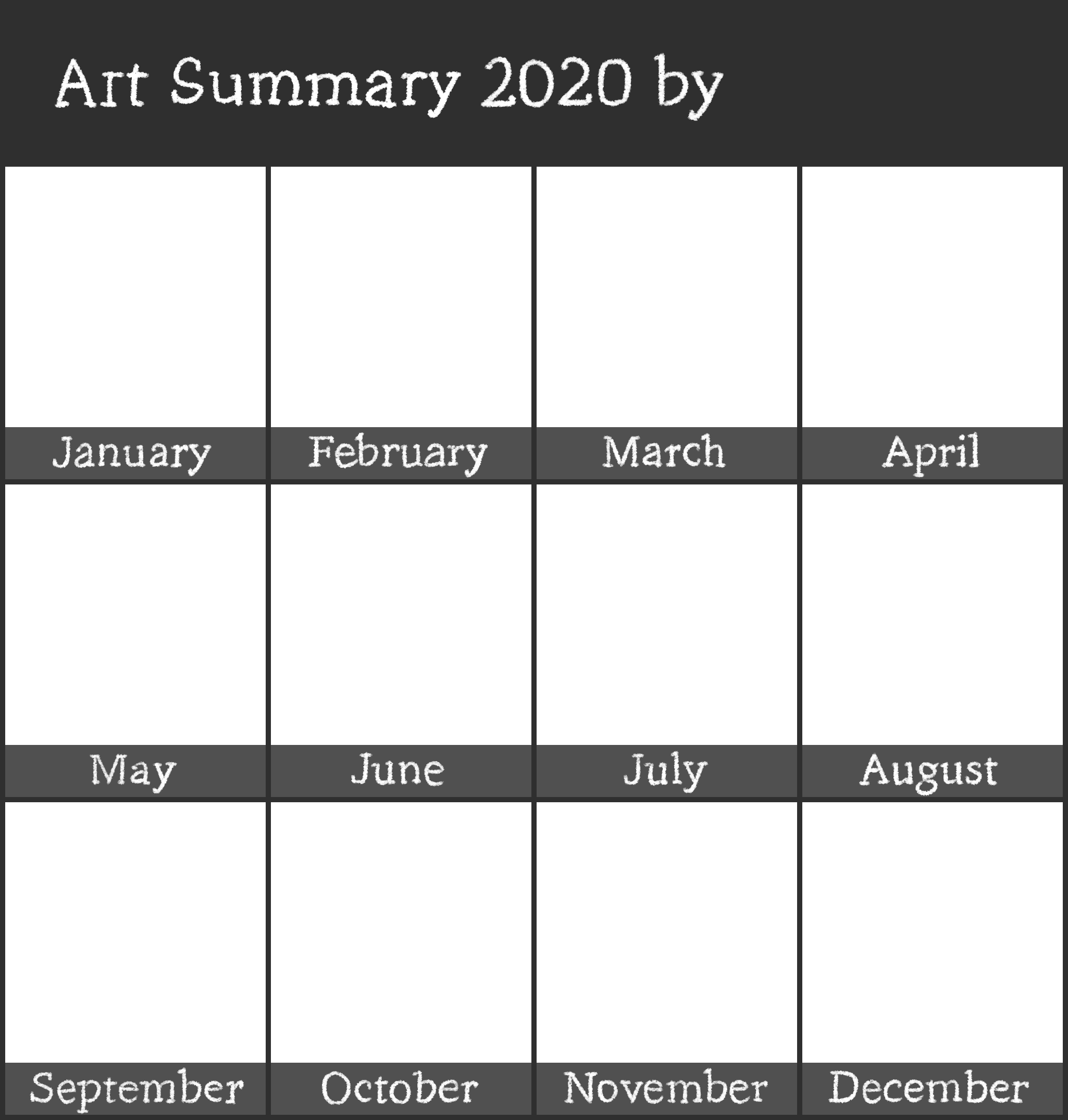 Free Template: Art Summary 2020 by fluffyfied on DeviantArt