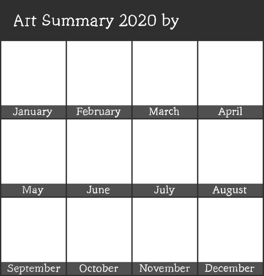 Free Template: Art Summary 2020 by fluffyfied on DeviantArt