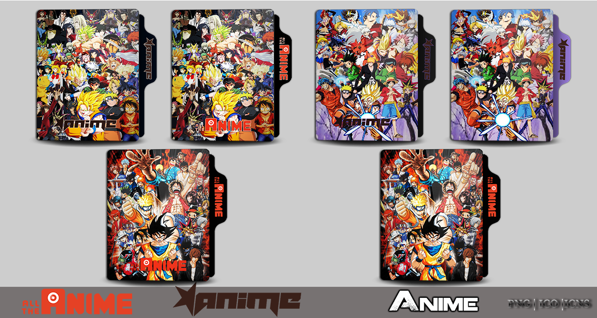 Anime Folder icon Pack(Vertical) by Meyer69 on DeviantArt