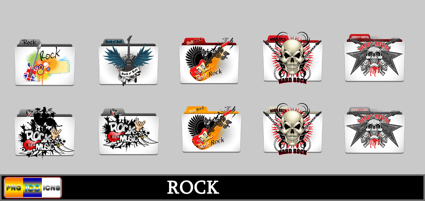 Rock Genre Folder icon pack by Meyer69 on DeviantArt
