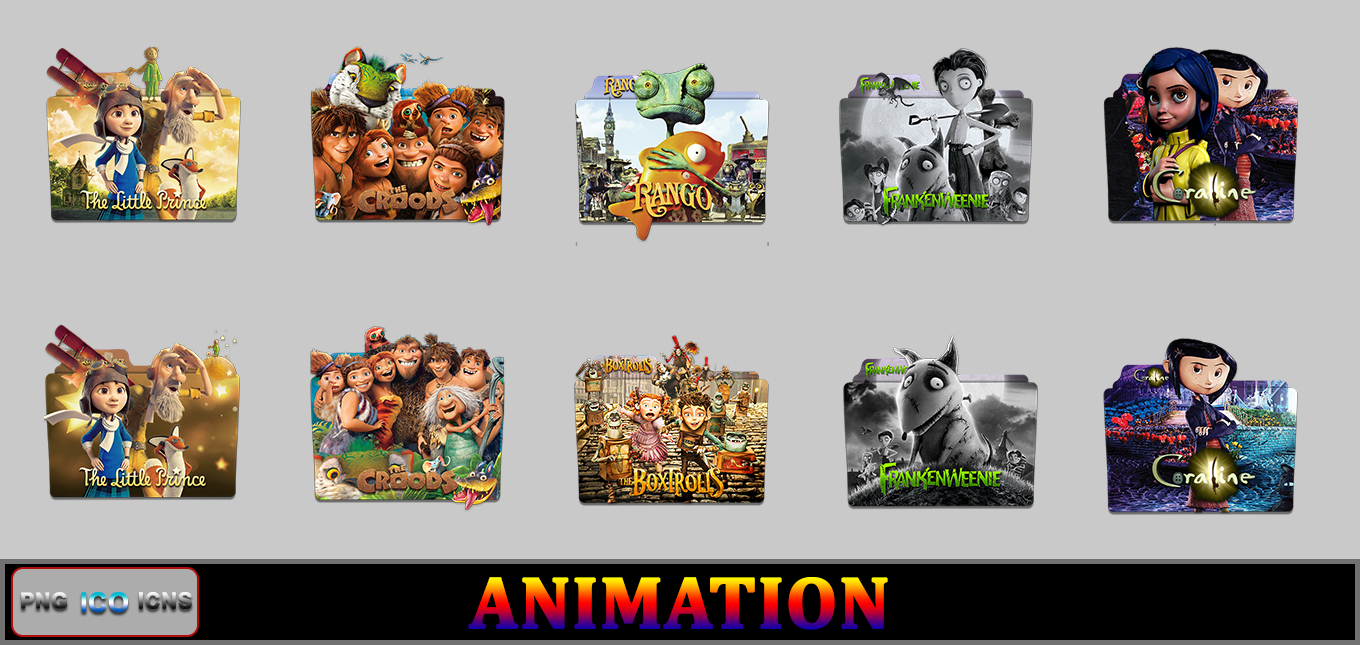 Animation Folder icon pack by Meyer69 on DeviantArt