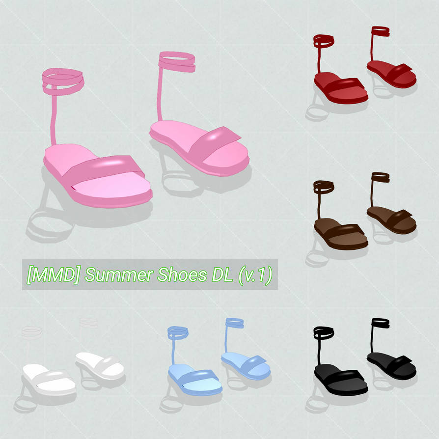 [MMD] Summer Shoes DL (v.1) by Alletero on DeviantArt