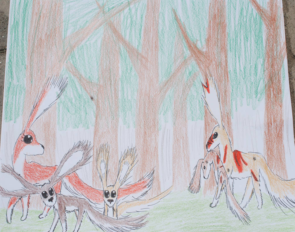 Fox like creatures by CatWhisper123 on DeviantArt