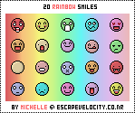 Rainbow emoticons by cinematicdream on DeviantArt