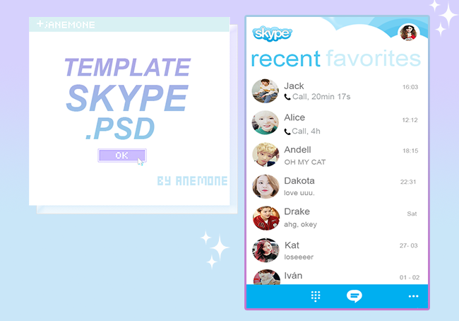 Template Skype by Anemone by myanemone on DeviantArt