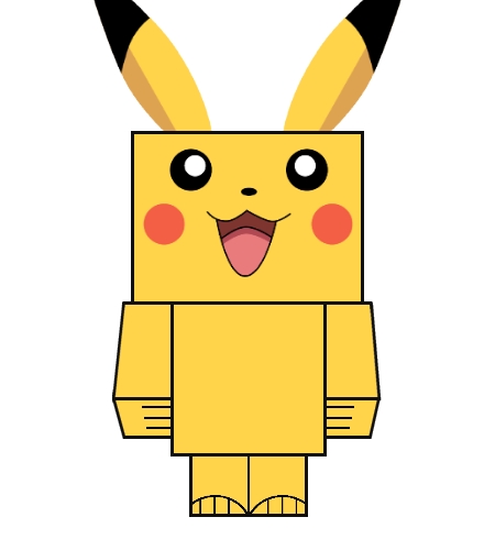 Pikachu cubeecraft by melopruppo on DeviantArt