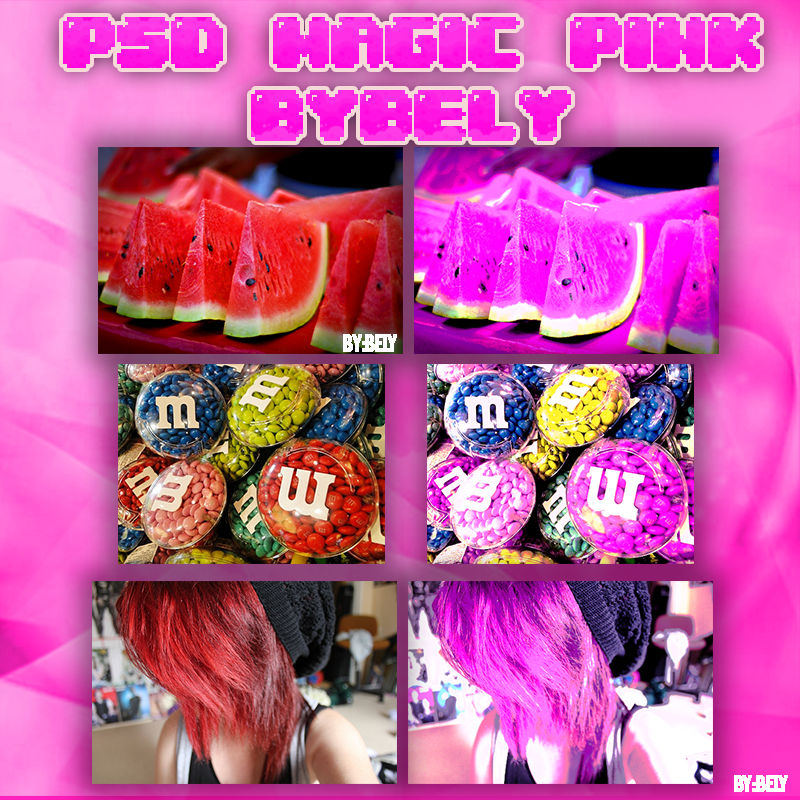 PSD O1~MAGIC PINK by BelyEdiciones on DeviantArt