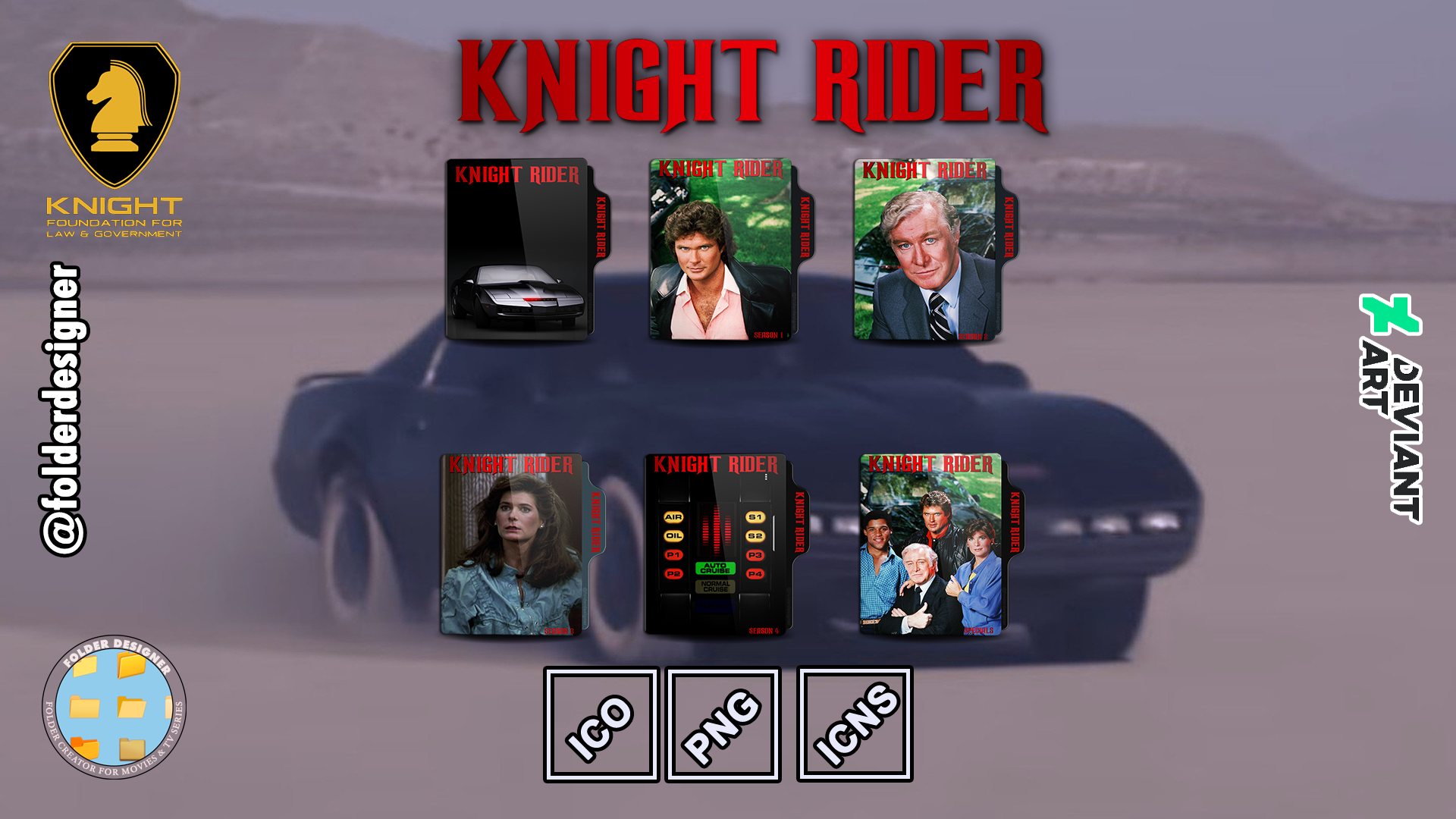 Knight Rider v1 (1982 - 1986) Folder Icons by folderdesigner on DeviantArt