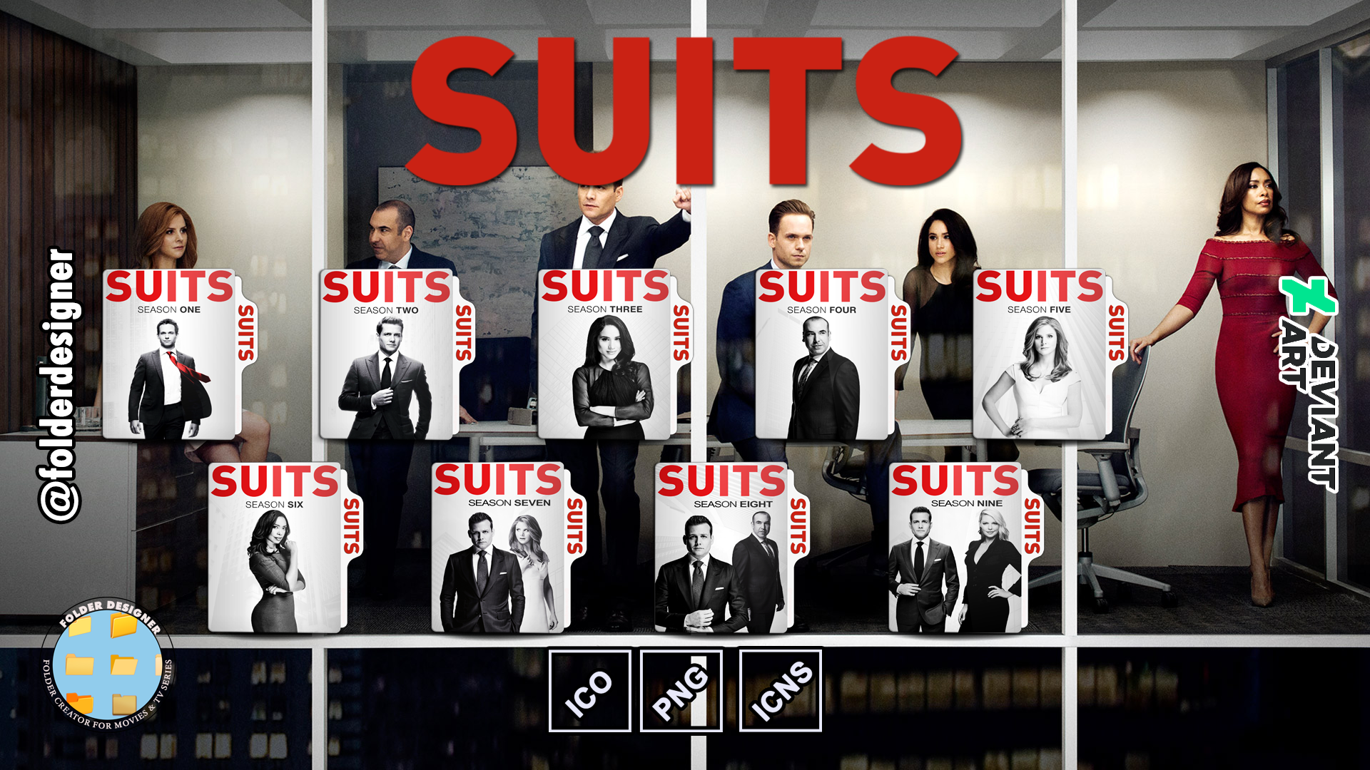 Suits TV Series Folder Icons v1 by folderdesigner on DeviantArt