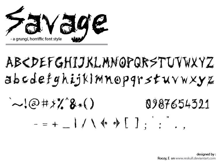 Savage Font_ver1 by ReSkull on DeviantArt