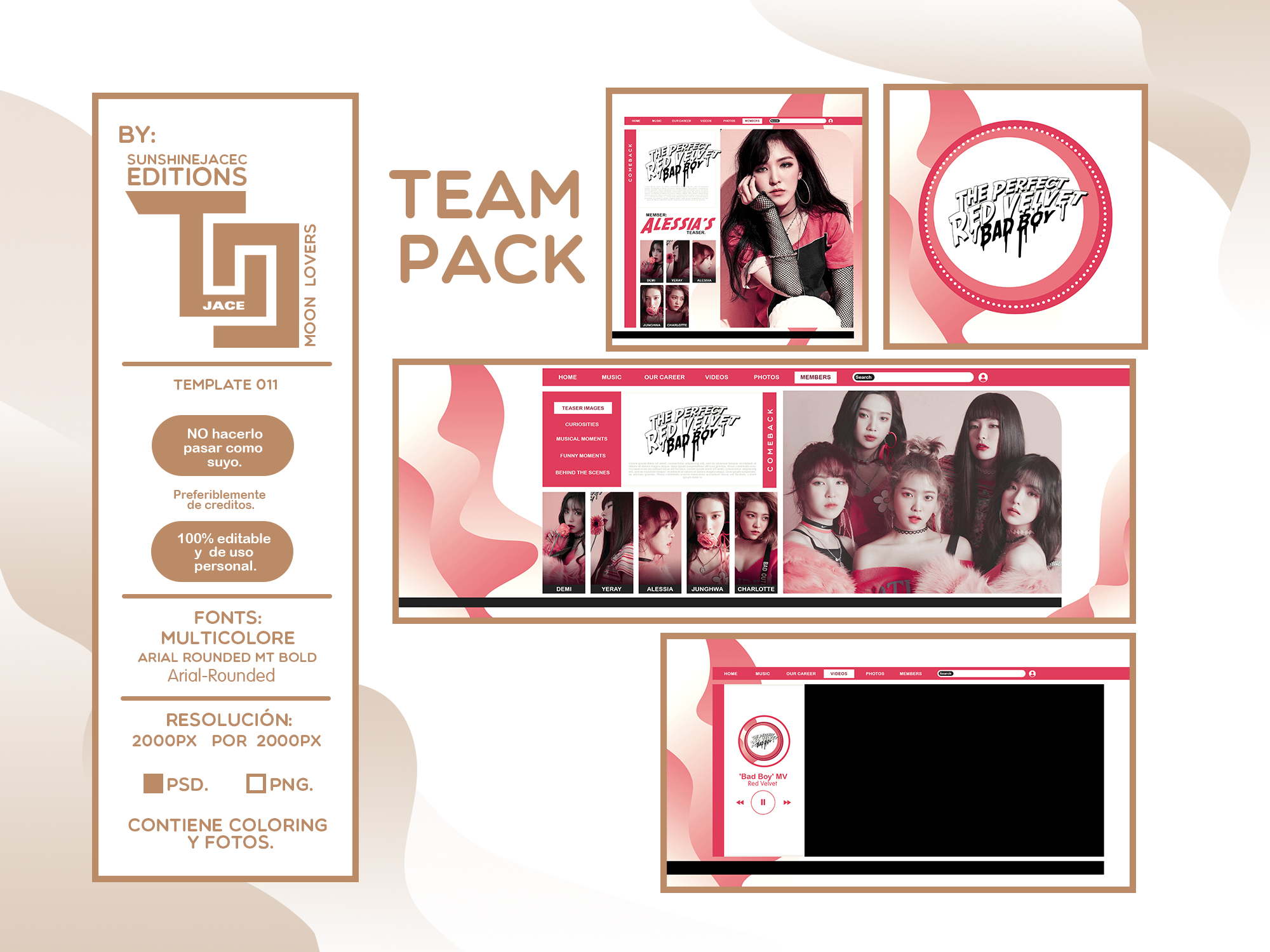 TEMPLATES TEAM PACK perfect velvet SUNCSHINEJC by SunshineJaceC on ...