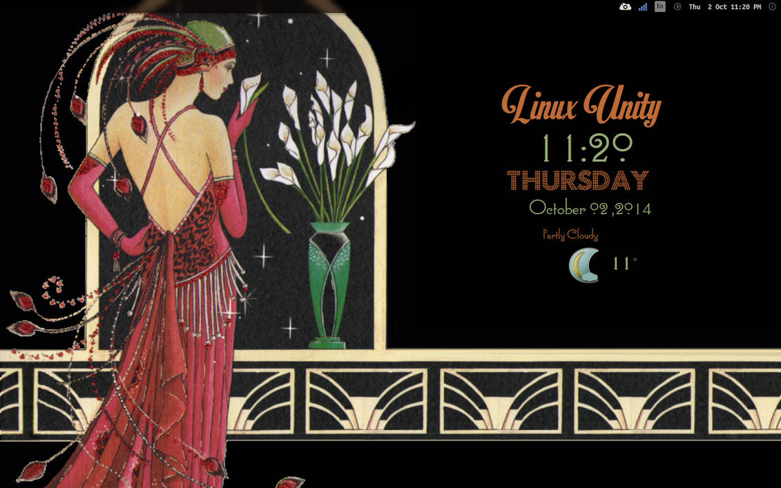 Art Nouveau Conky config. Conky Manager by speedracker on DeviantArt