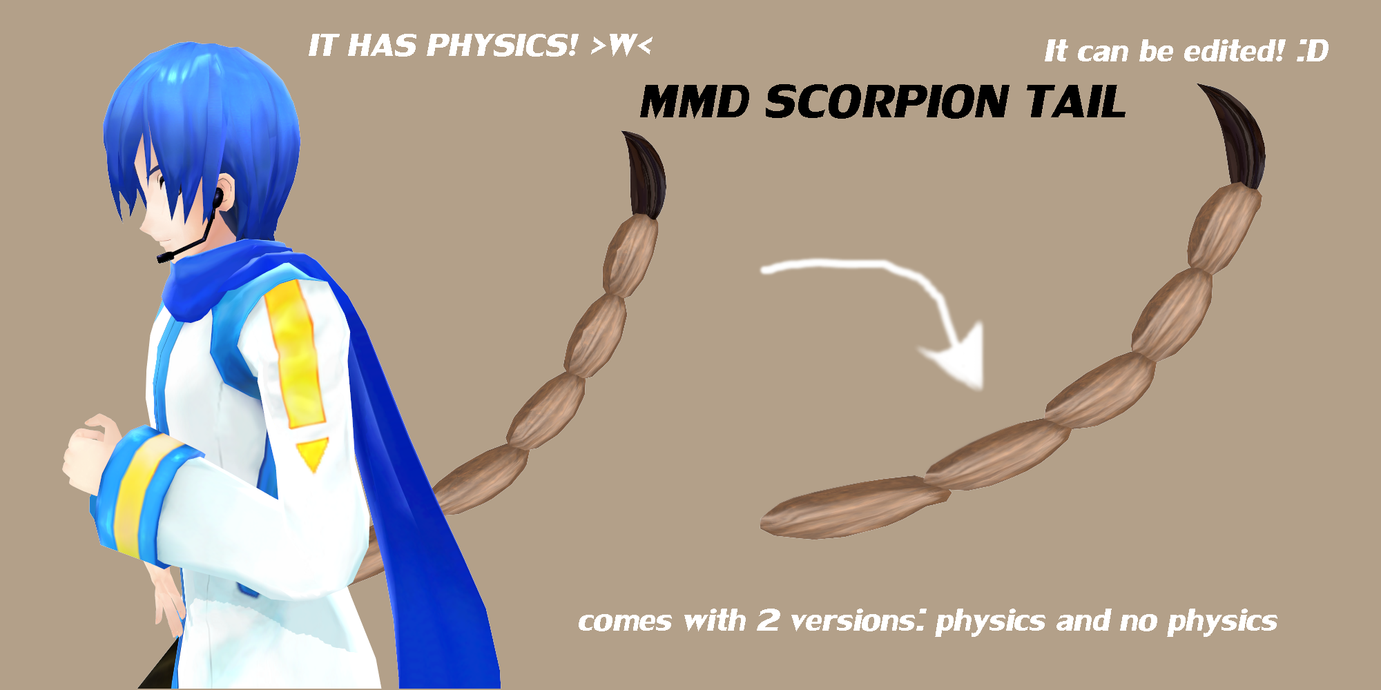 mmd scorpion tail! by Tehrainbowllama on DeviantArt