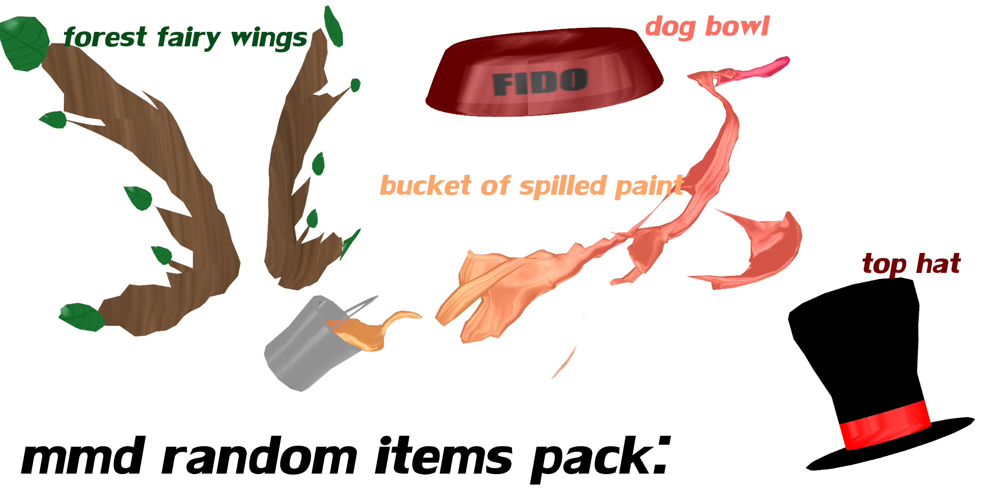 mmd random item pack #1 by Tehrainbowllama on DeviantArt