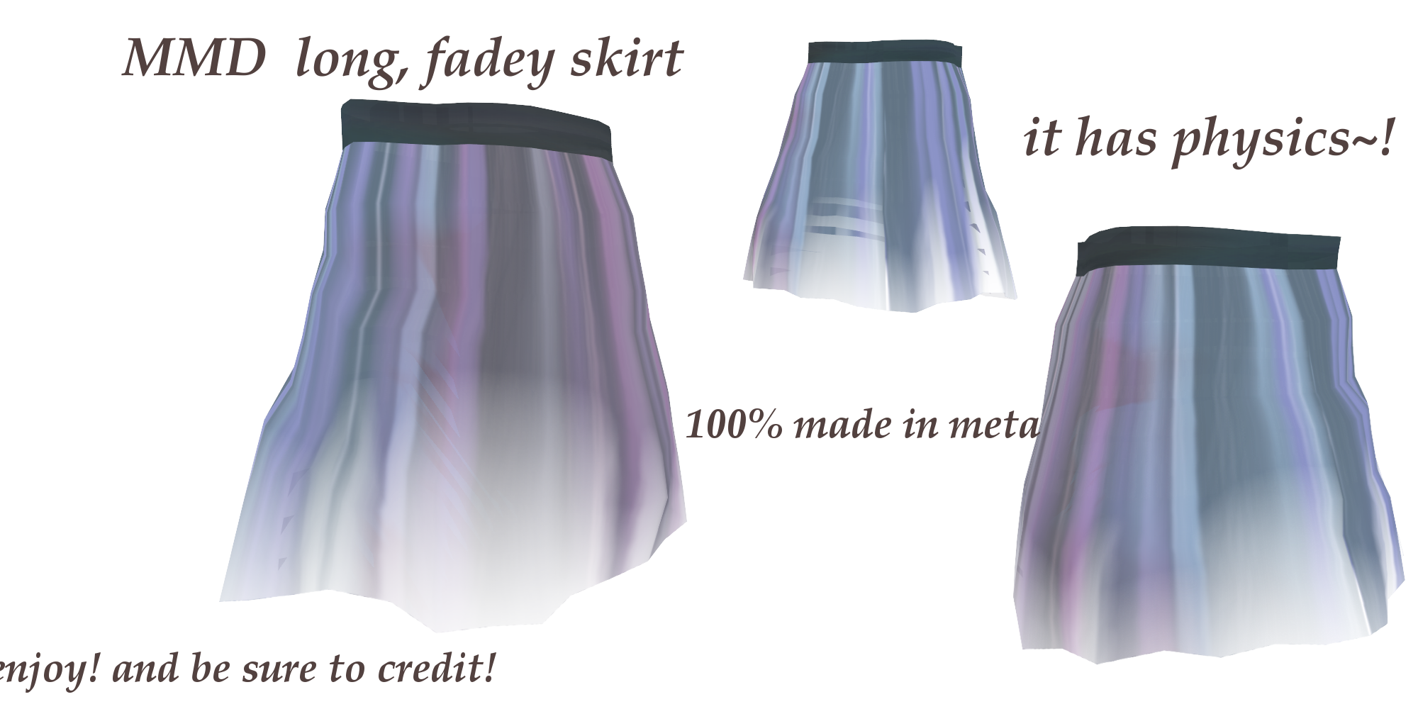 MMD long skirt w/physics! by Tehrainbowllama on DeviantArt