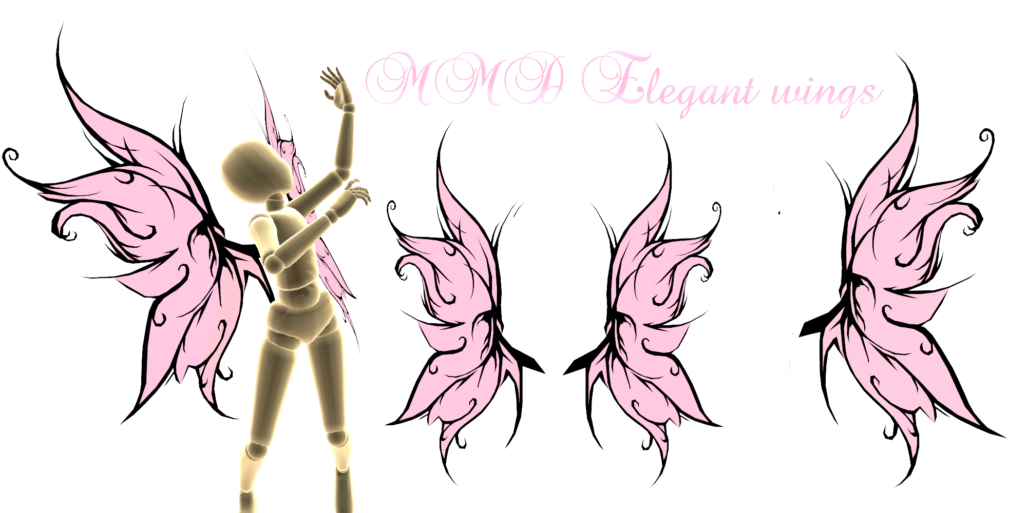 mmd elegant wings by Tehrainbowllama on DeviantArt