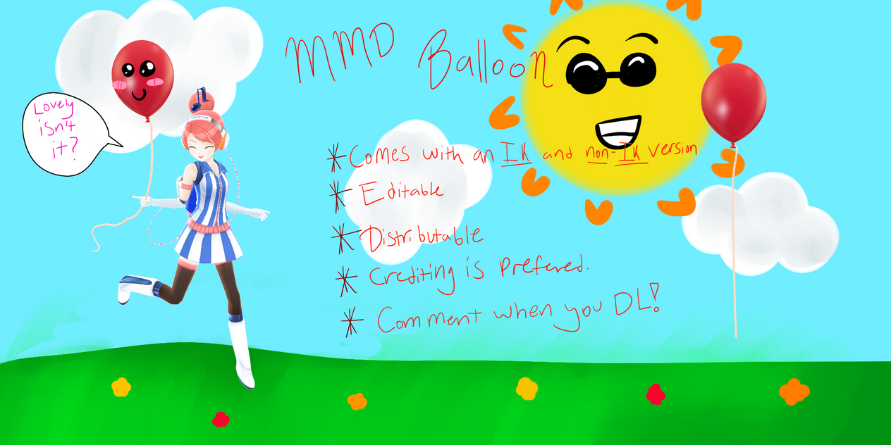 mmd Balloon by Tehrainbowllama on DeviantArt