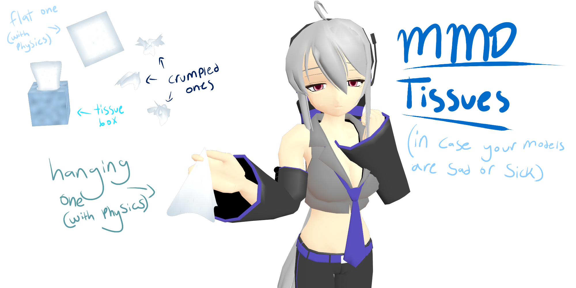 mmd Tissues by Tehrainbowllama on DeviantArt