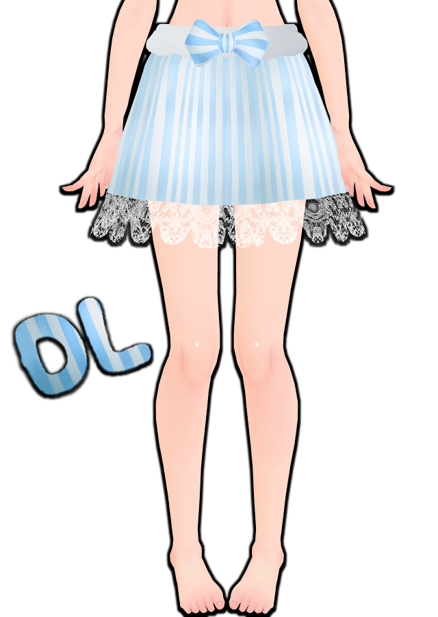 mmd blue striped skirt by Tehrainbowllama on DeviantArt
