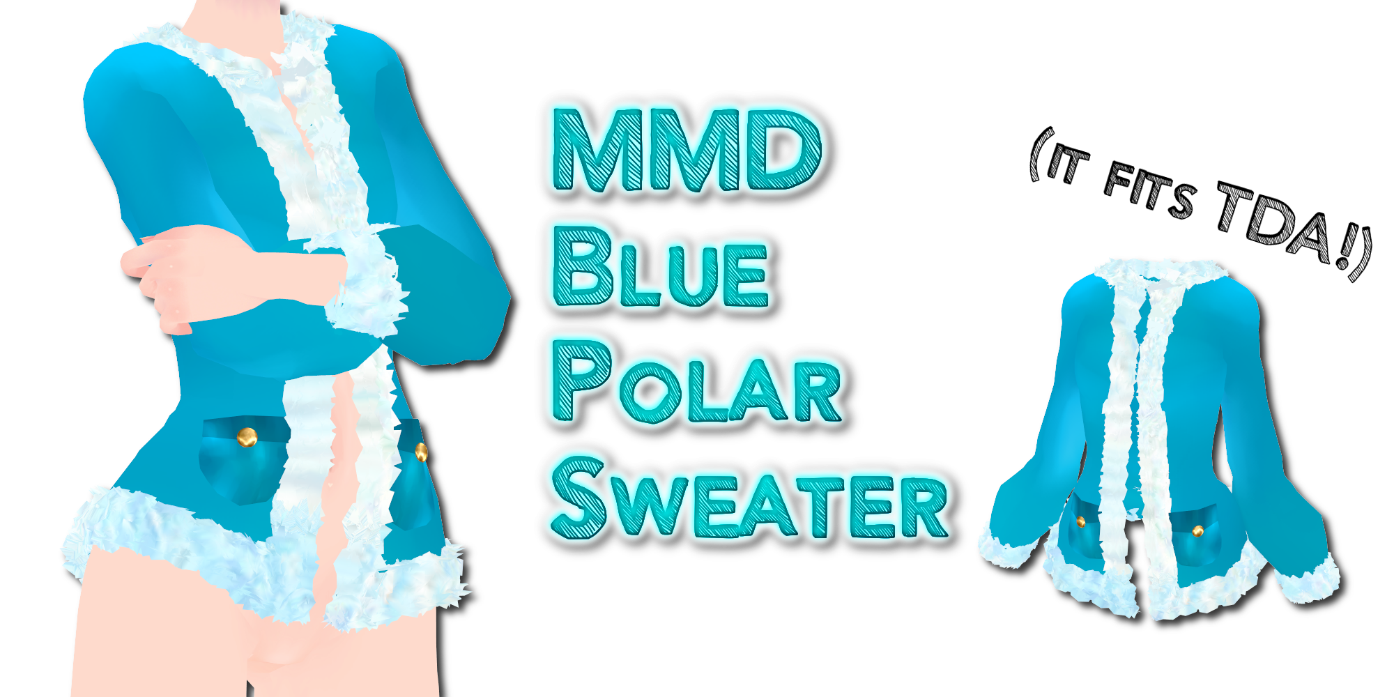 MMD Blue Polar Sweater by Tehrainbowllama on DeviantArt