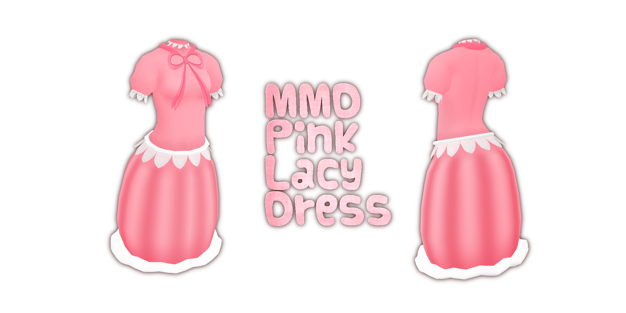 MMD Pink Lacy Dress by Tehrainbowllama on DeviantArt