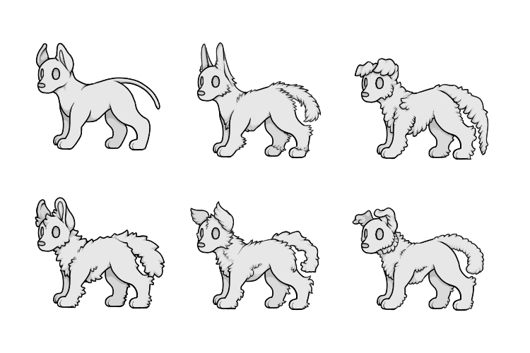 Canine Sheet Minis - F2U Base by ZoeOstei on DeviantArt