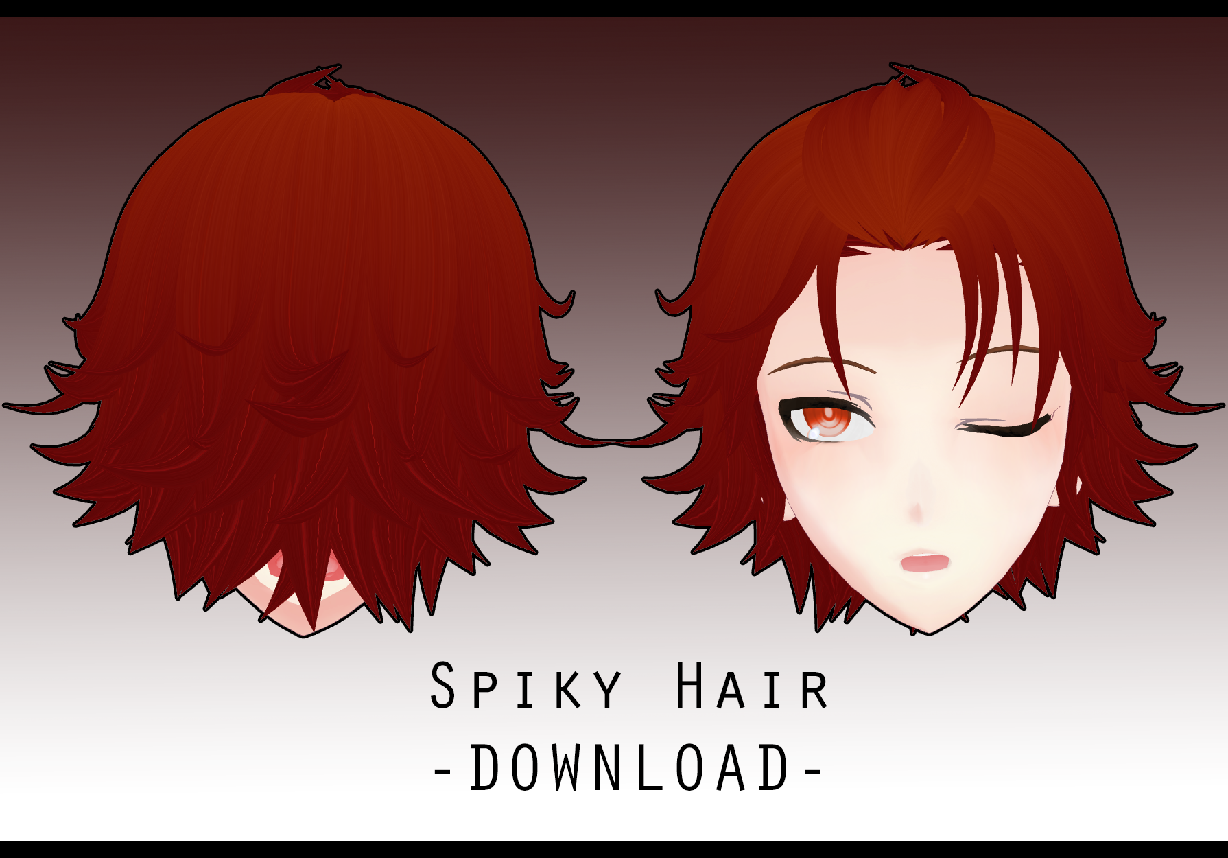 Spiky Hair [ DOWNLOAD ] by PeachMilk3D on DeviantArt