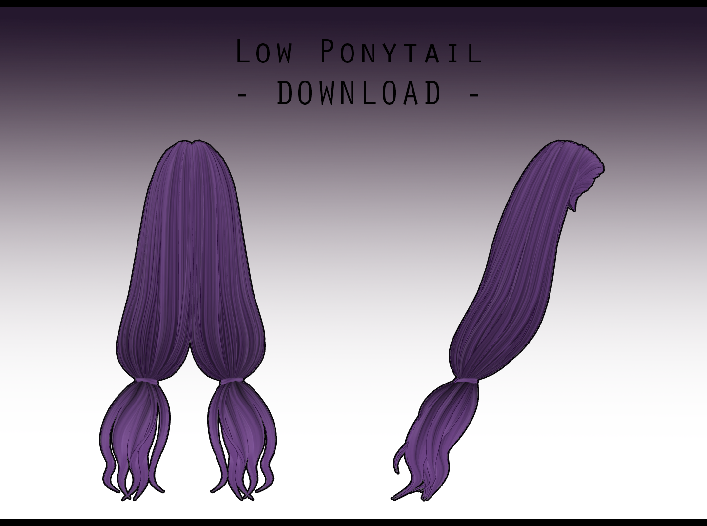 Anime Low Ponytail