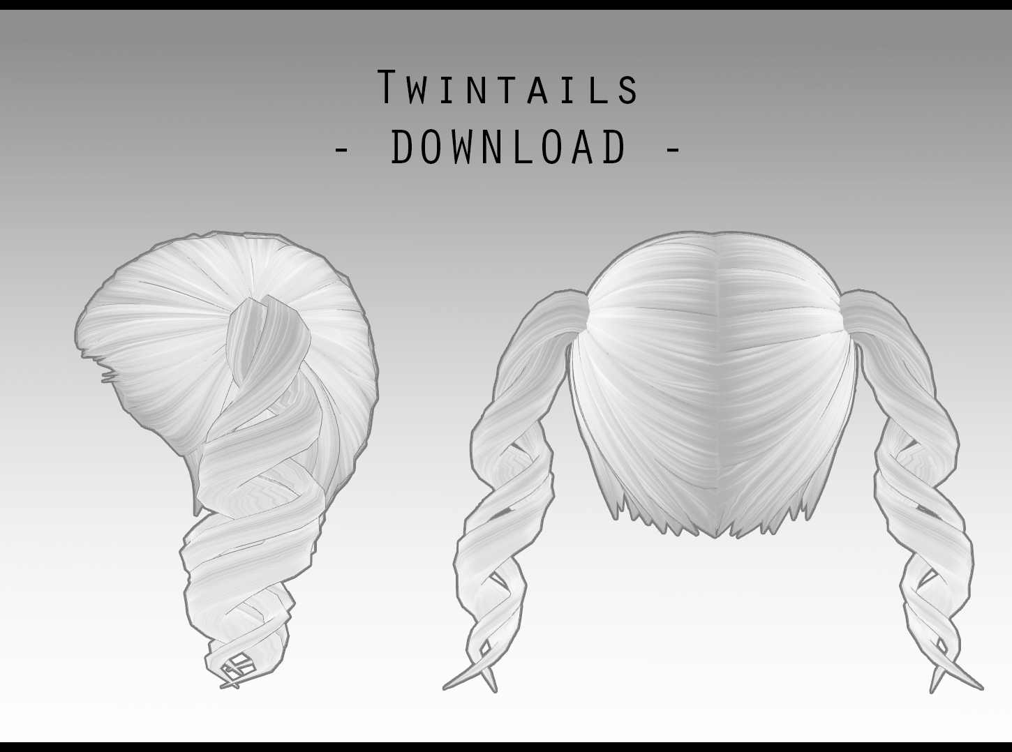 Twintails [ DOWNLOAD ] by PeachMilk3D on DeviantArt