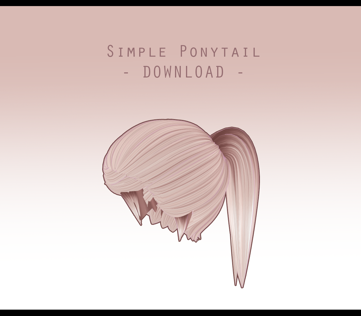 Simple Ponytail [ DOWNLOAD ] by PeachMilk3D on DeviantArt