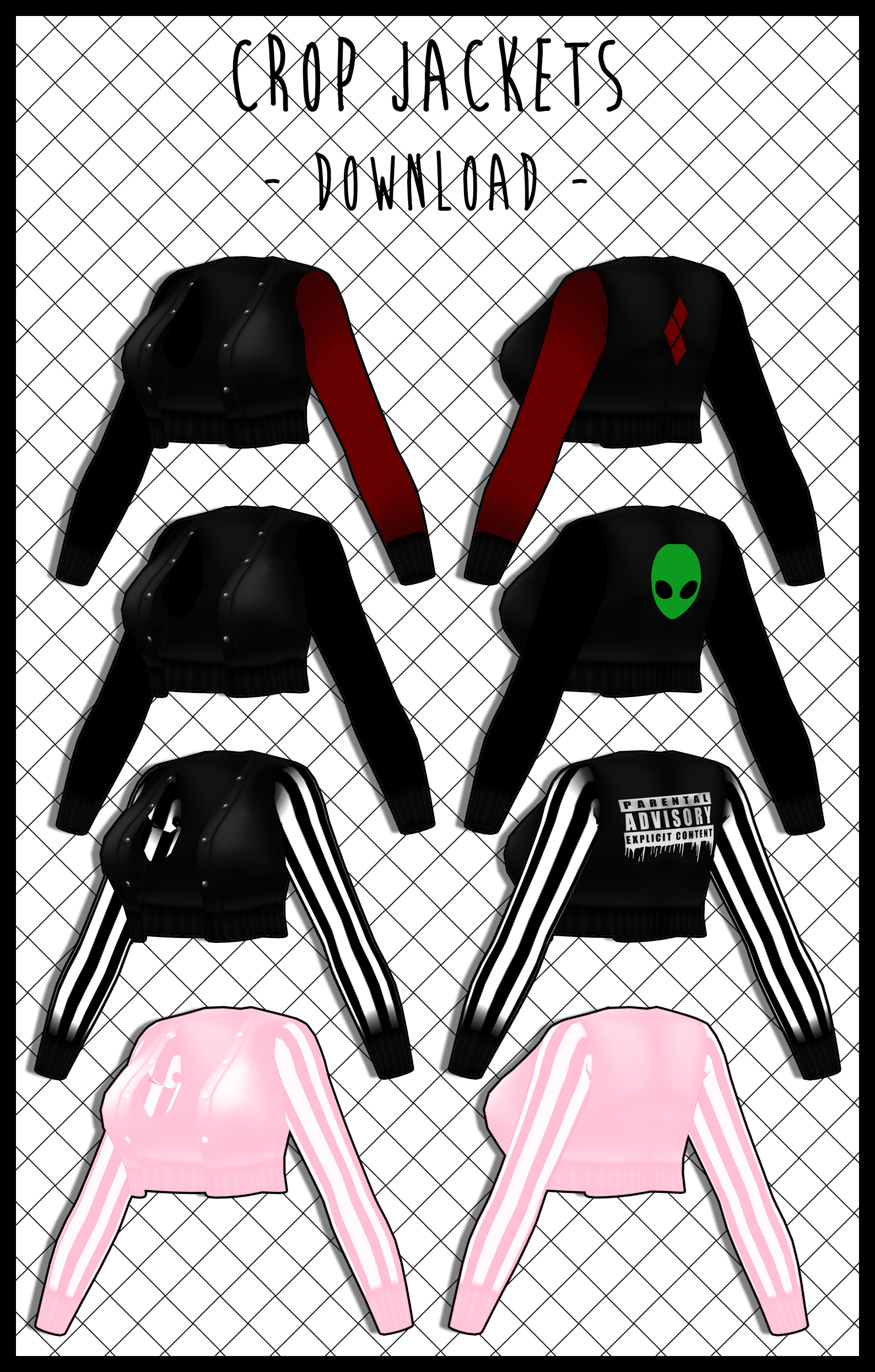 Crop Jackets [ DOWNLOAD ] by PeachMilk3D on DeviantArt