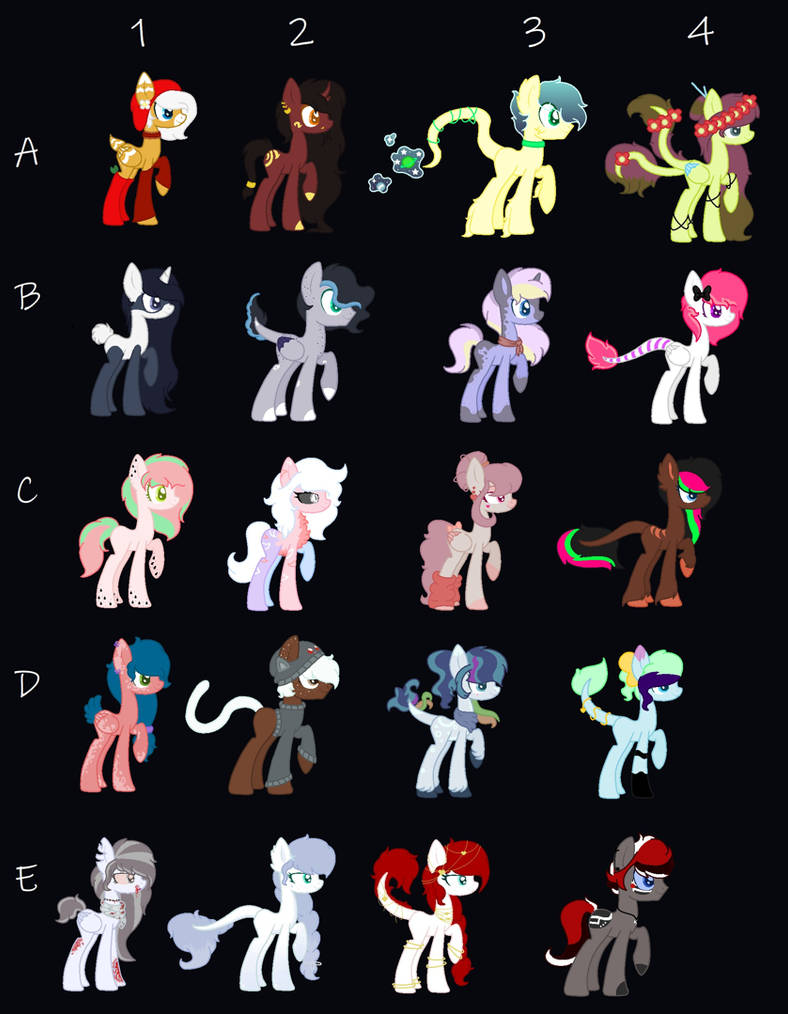 MLP OC Breedables-Closed! by UnconsciousEcho on DeviantArt