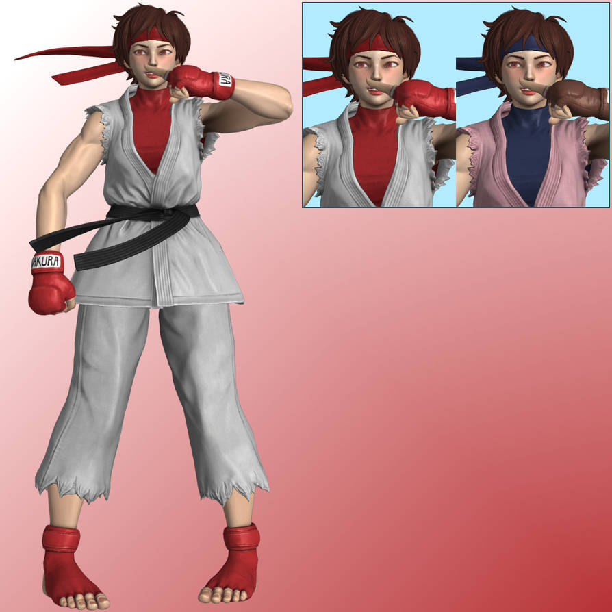 SFV Sakura (Battle) - XNALara XPS by PharaohIllusion on DeviantArt