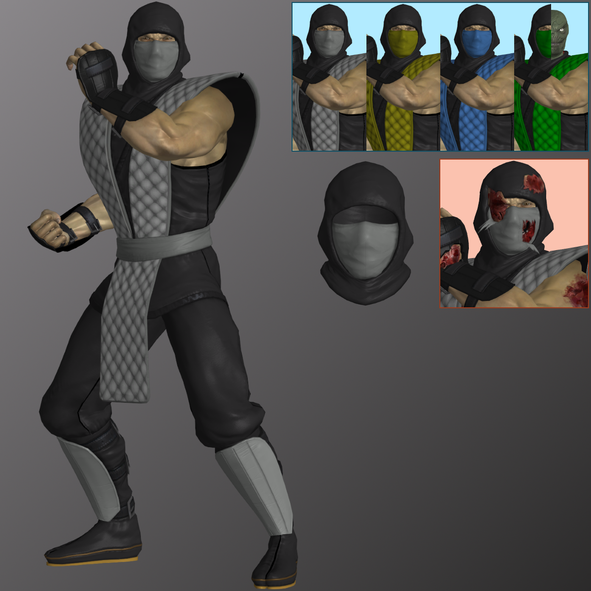 MK2011 RetroNinja Male (MK1) - XNALara XPS by PharaohIllusion on DeviantArt