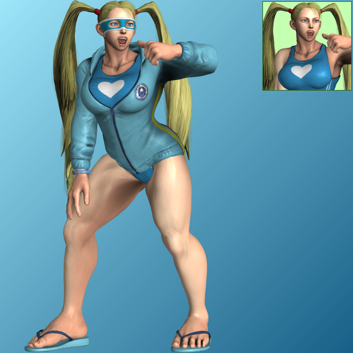 SFV Rainbow Mika (Swimsuit) - XNALara XPS by PharaohIllusion on DeviantArt