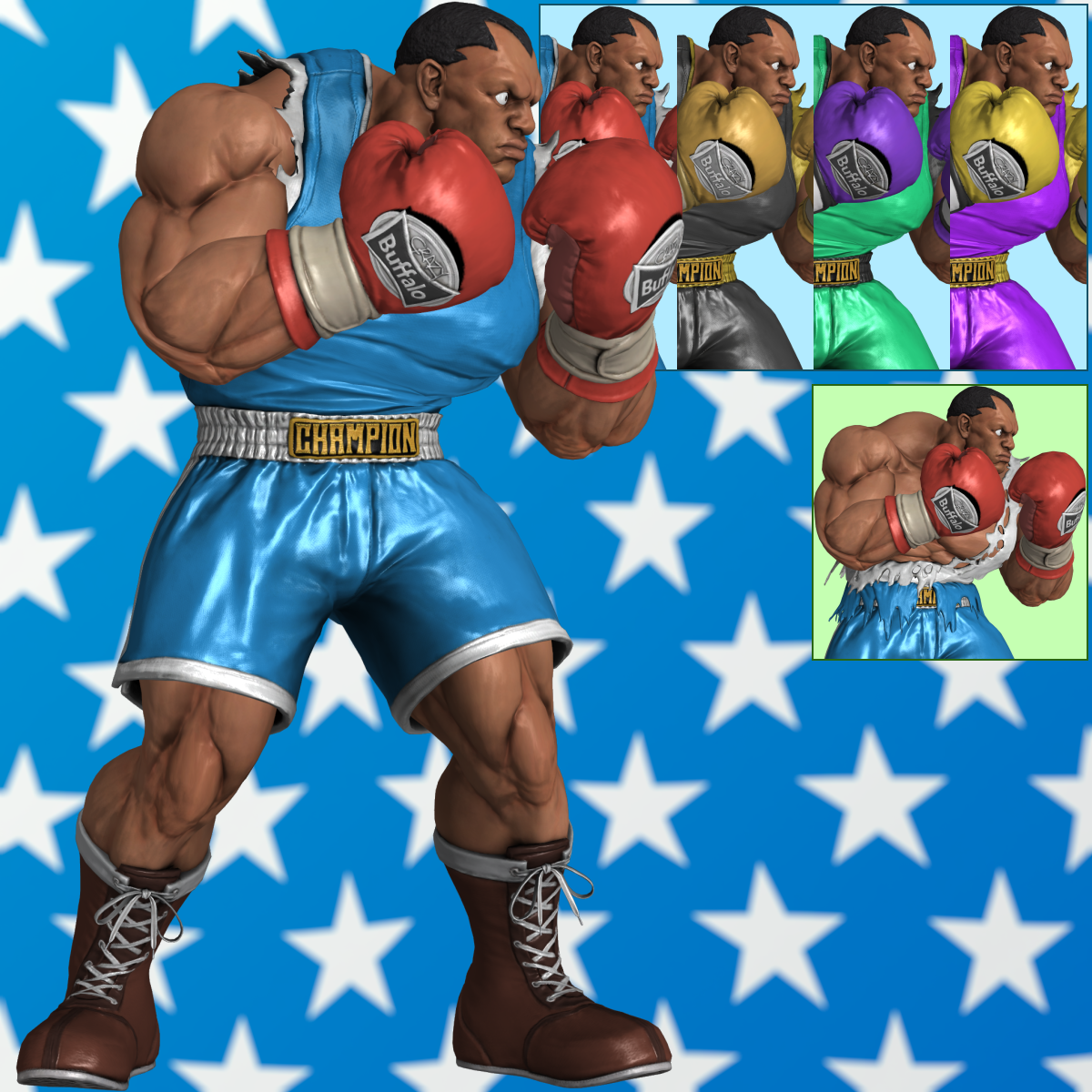 SFV Balrog (Nostalgia) - XNALara XPS by PharaohIllusion on DeviantArt