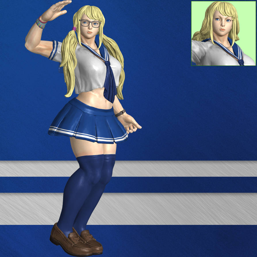 SFV R. Mika (School Uniform) - XNALara XPS by PharaohIllusion on DeviantArt
