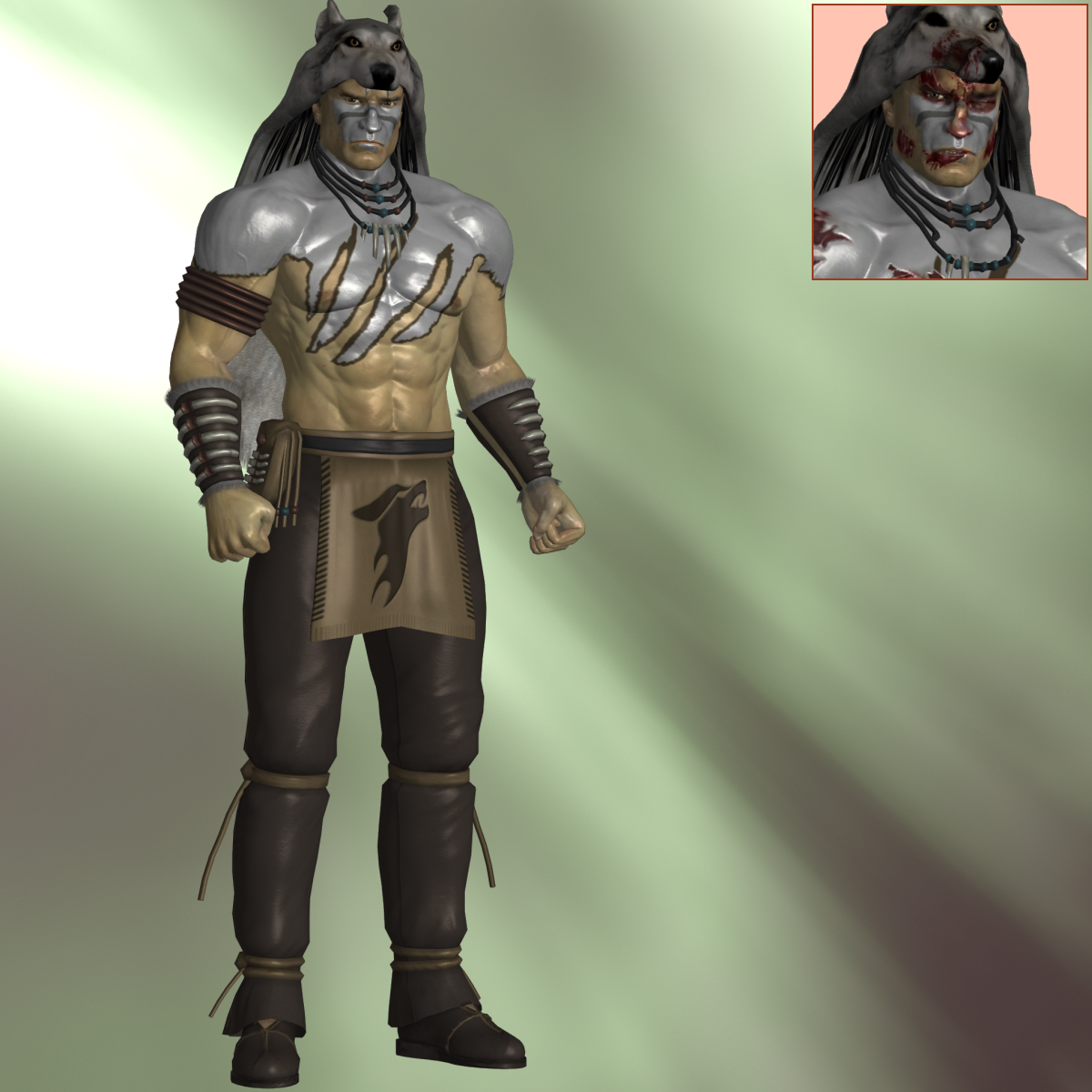 MK2011 Nightwolf (Extra) - XNALara XPS by PharaohIllusion on DeviantArt