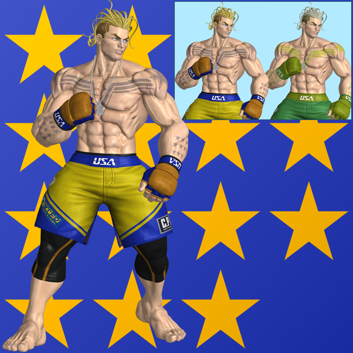 SFV Luke (Default) - XNALara XPS by PharaohIllusion on DeviantArt