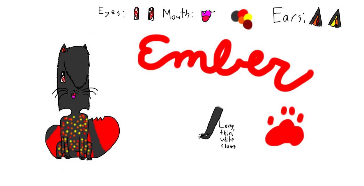 Ember ref sheet by Flaming-Forests on DeviantArt