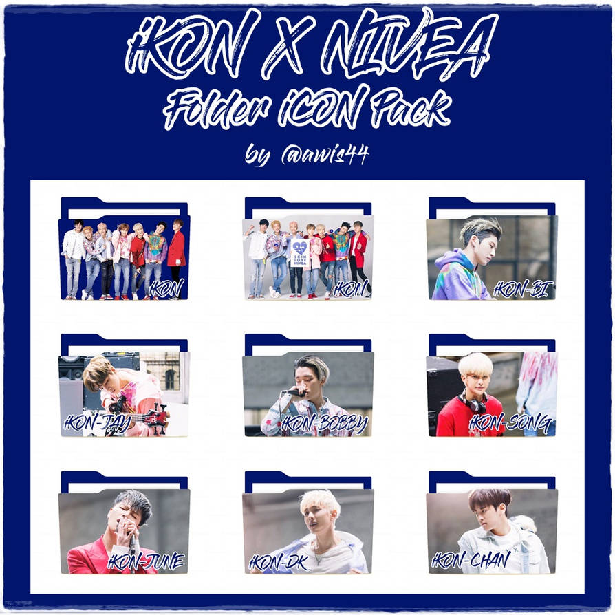 iKON X NIVEA Folder Icon Pack by awis44 on DeviantArt
