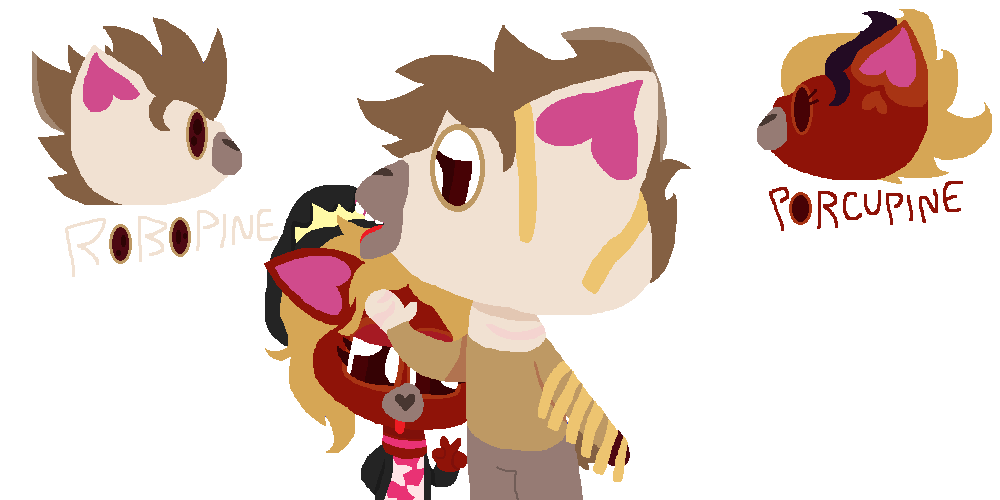 A Masked Town Halloween 2.0: Robopine n Porcupine by LivingOnLaughs on ...