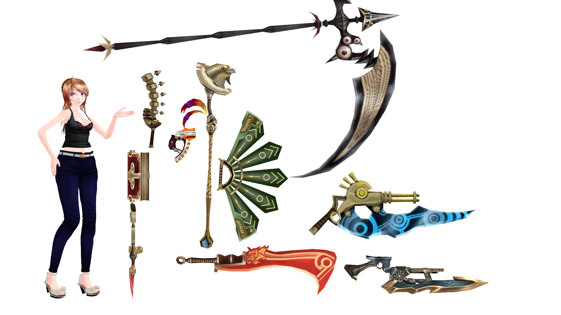 MMD - .Hack GU Recode Weapons by Zeruas on DeviantArt