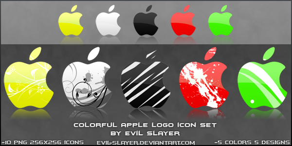 Colorful Apple Logo Icon Set by Evil-Slayer on DeviantArt