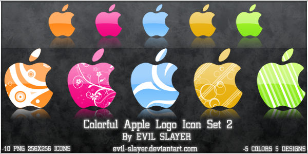 Colorful Apple Logo Icon Set 2 by Evil-Slayer on DeviantArt