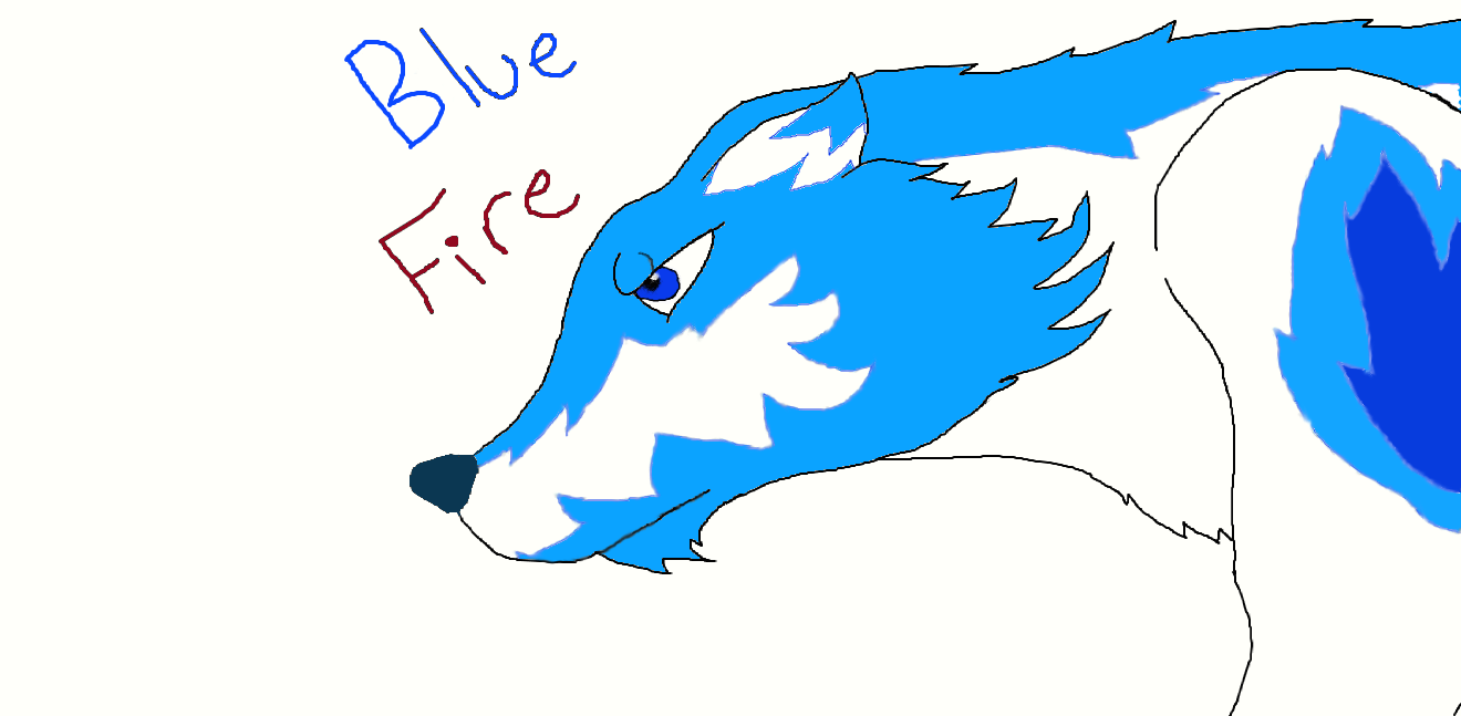 Blue Fire Wolf by Foxythebrokenfox on DeviantArt
