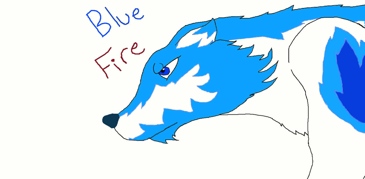 Blue Fire Wolf by Foxythebrokenfox on DeviantArt